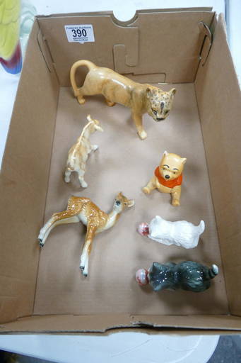 A Collection Of Beswick & Goebel Figures To Include Lion Cub, Kid Goat ...