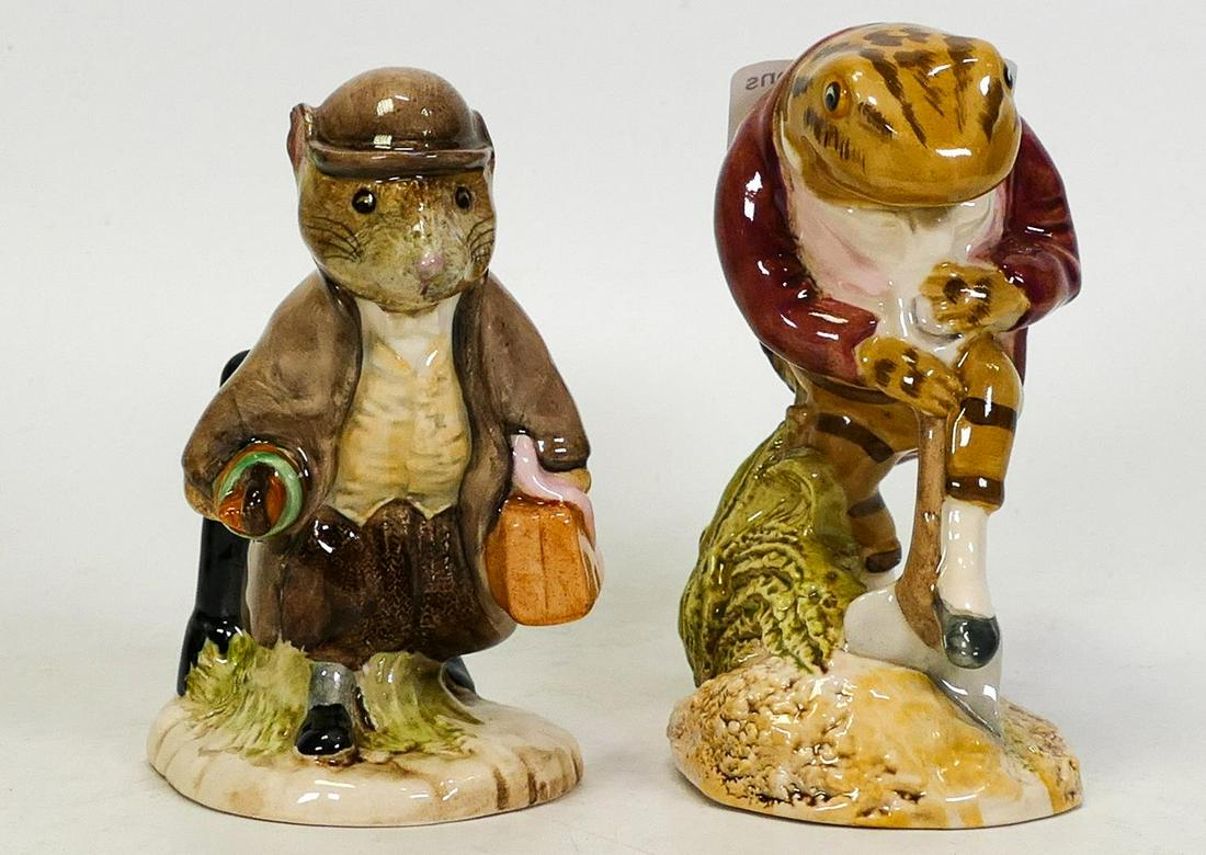 Beswick Beatrix Potter Figure Mr Jeremy Fisher Digging And Royal Albert ...