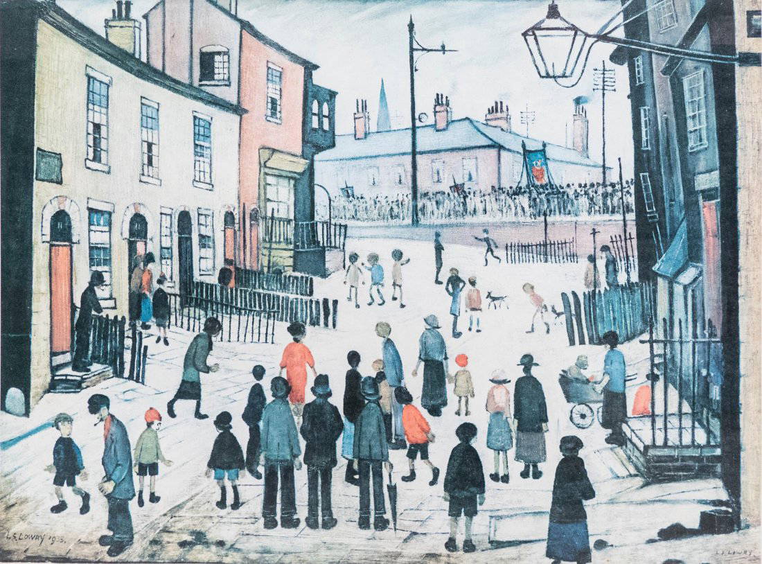 L.s. Lowry Signed Print. Signed In The Margin, And Again On The Reverse ...