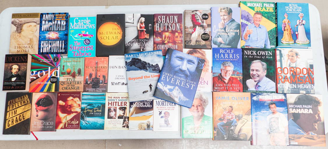 A Large Collection Of Signed Books Including Peter Ackroyd, Chris ...