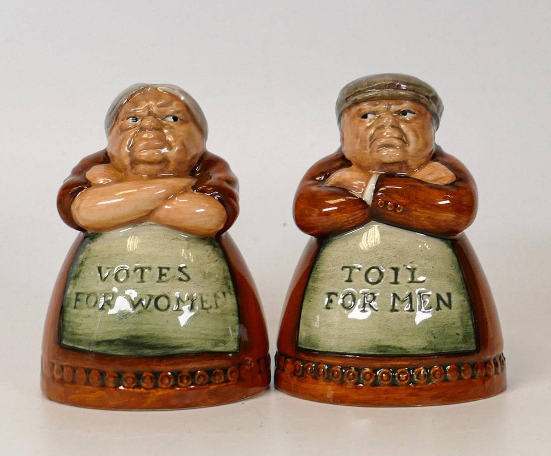 Royal Doulton Suffragette Salt And Pepper Pots 'votes For Women & Toil ...