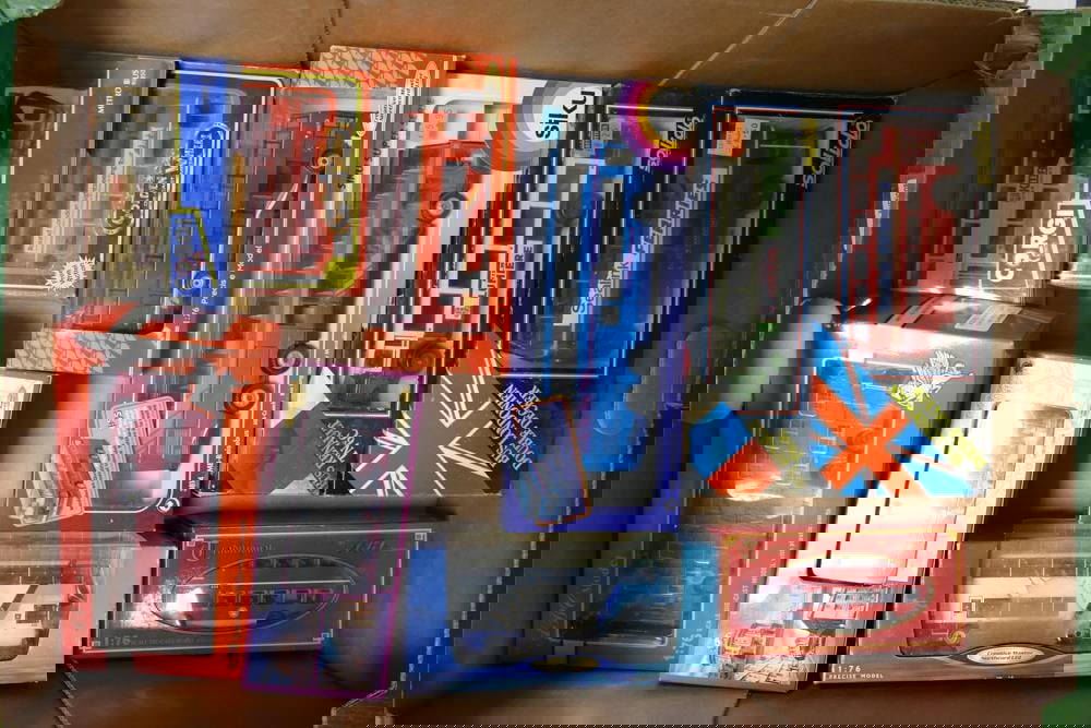 A Collection Of Boxed Model Toy Buses Including Corgfi Metro Bus ...