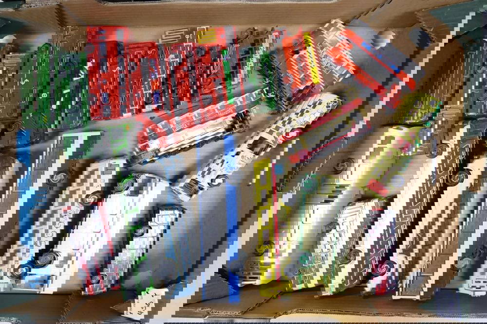 A Collection Of Vintage Model Toy Buses Including Corgi Trams , Coaches ...