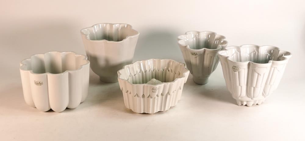 A Collection Of Shelley Jelly Moulds In The Russell, Cecil, Star & Ritz ...