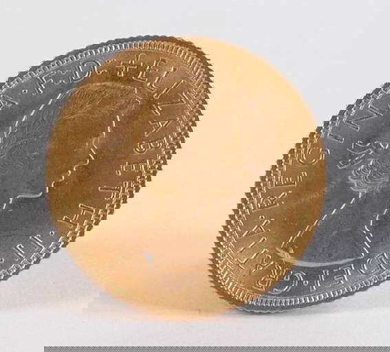 Full Gold Sovereign Coin, Elizabeth Ii 1958.