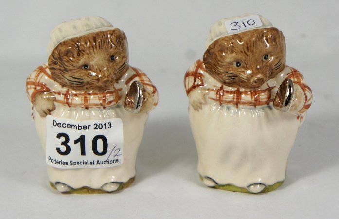 2 Beswick Ware Mrs Tiggywinkle Bp9a Gold Backstamps