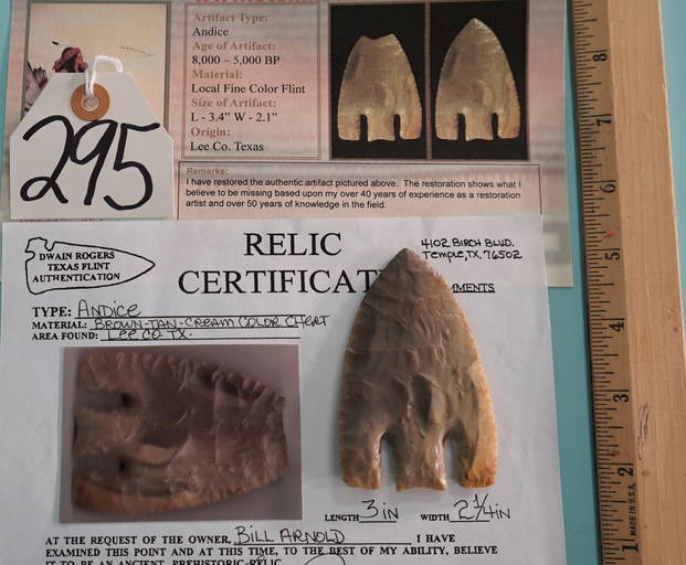 Very, Very, Rare Authentic Andice Spear Point Arrowhead From Tx W ...