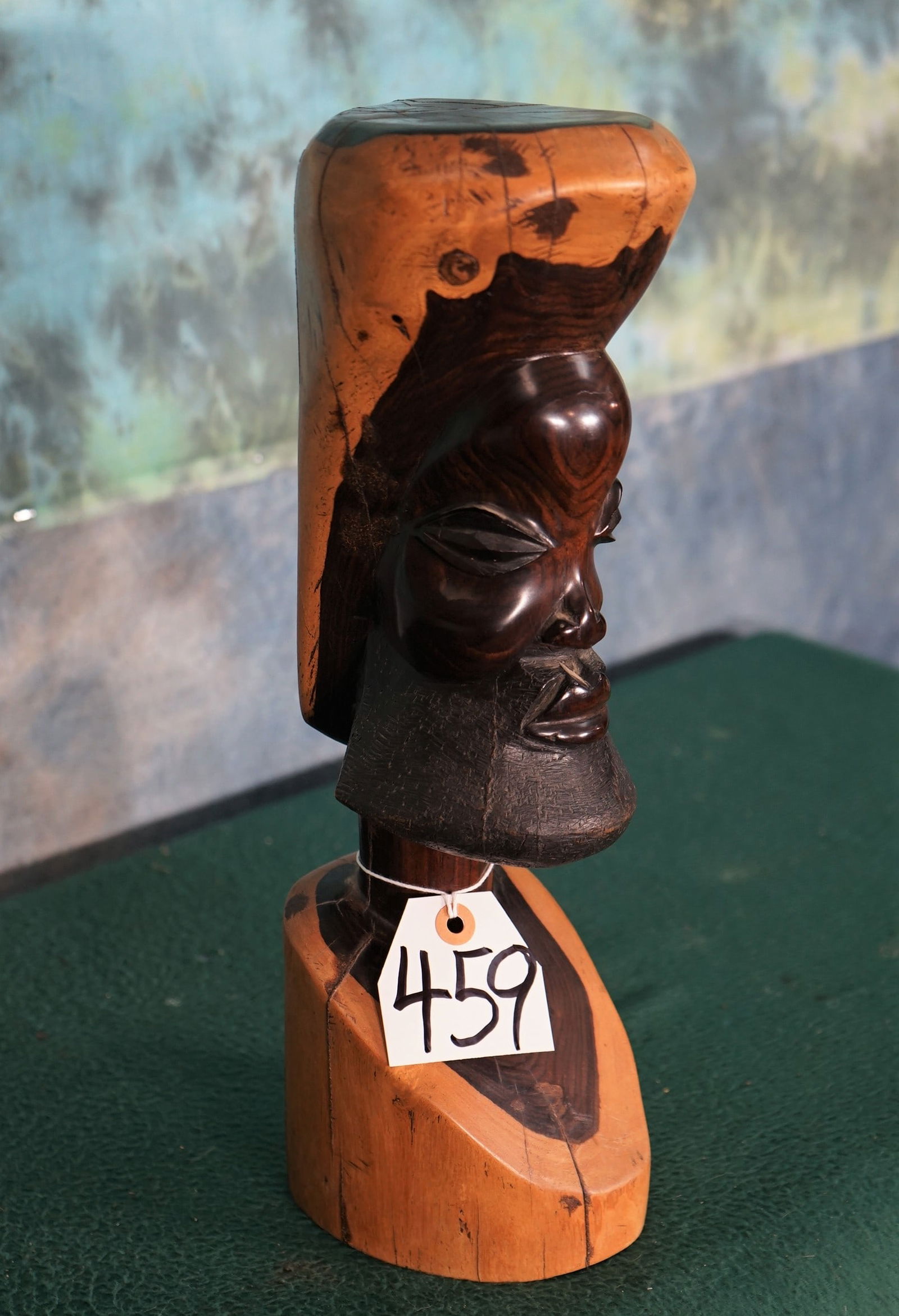 Hand Carved African Man Statue Auction