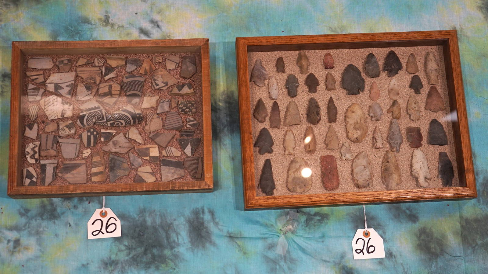 (2) Decorative Frames Of West And New Mexico Authentic Arrowheads ...