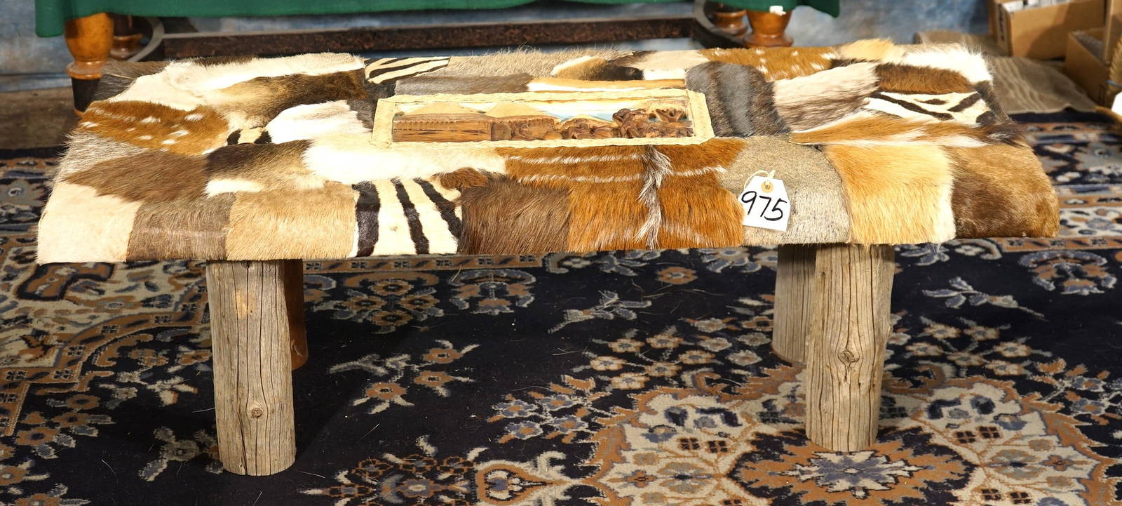 African Skin Bench Auction