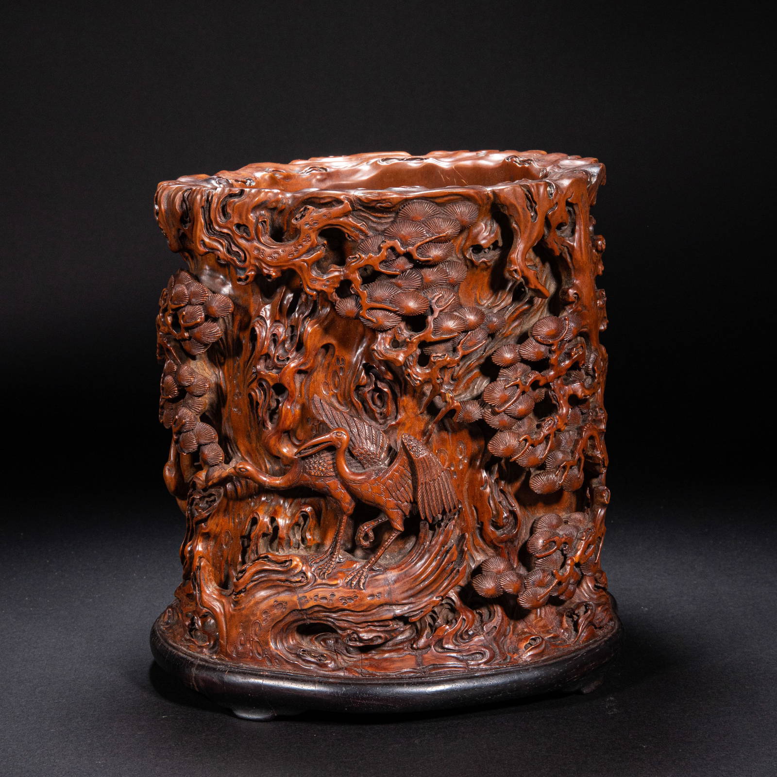 Boxwood Pen Holder In Qing Dynasty Auction