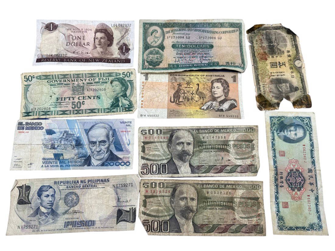 Vintage Paper Money Lot Auction