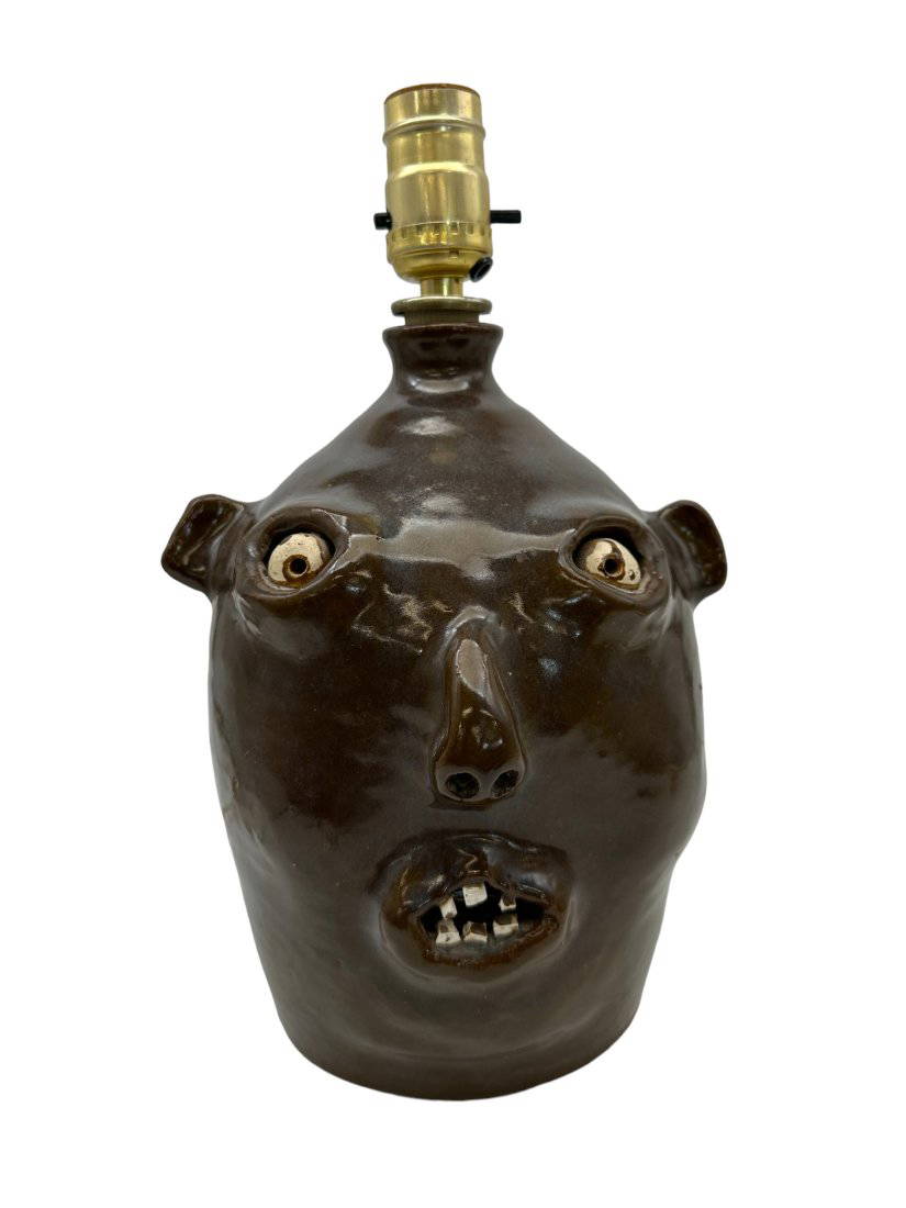 Jeff Standridge Face Jug Table Lamp Auction