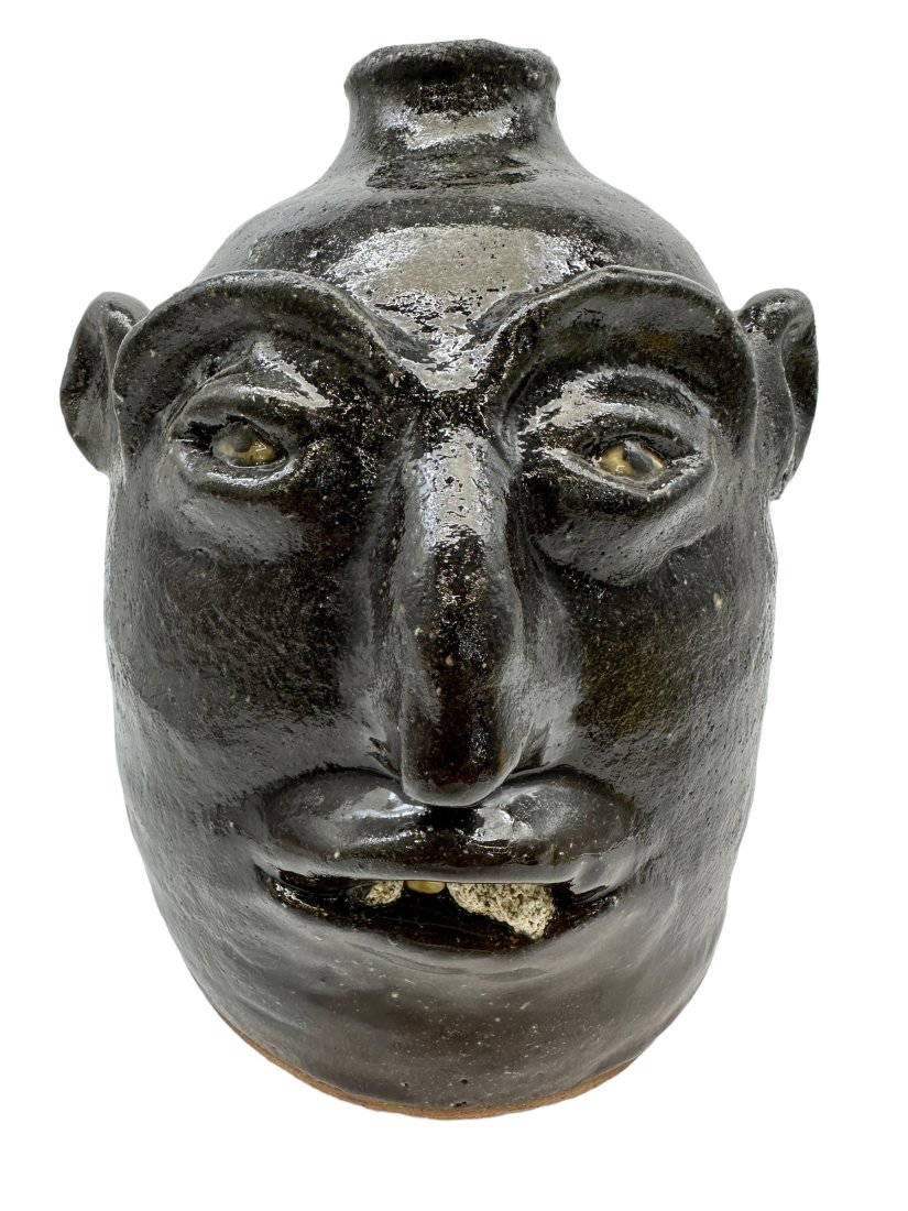 Reggie Meaders Folk Pottery Face Jug Auction