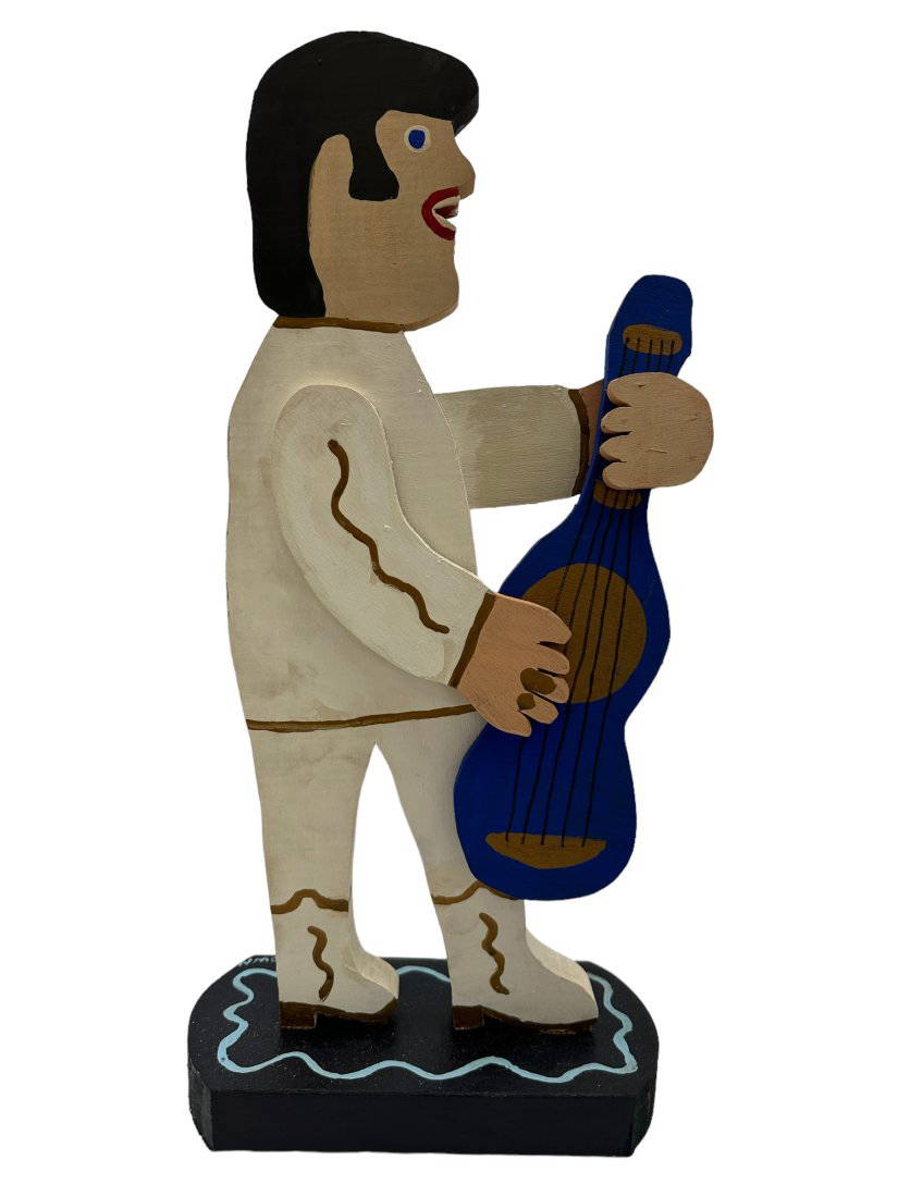 Tubby Brown Signed Folk Art Elvis With Guitar Auction
