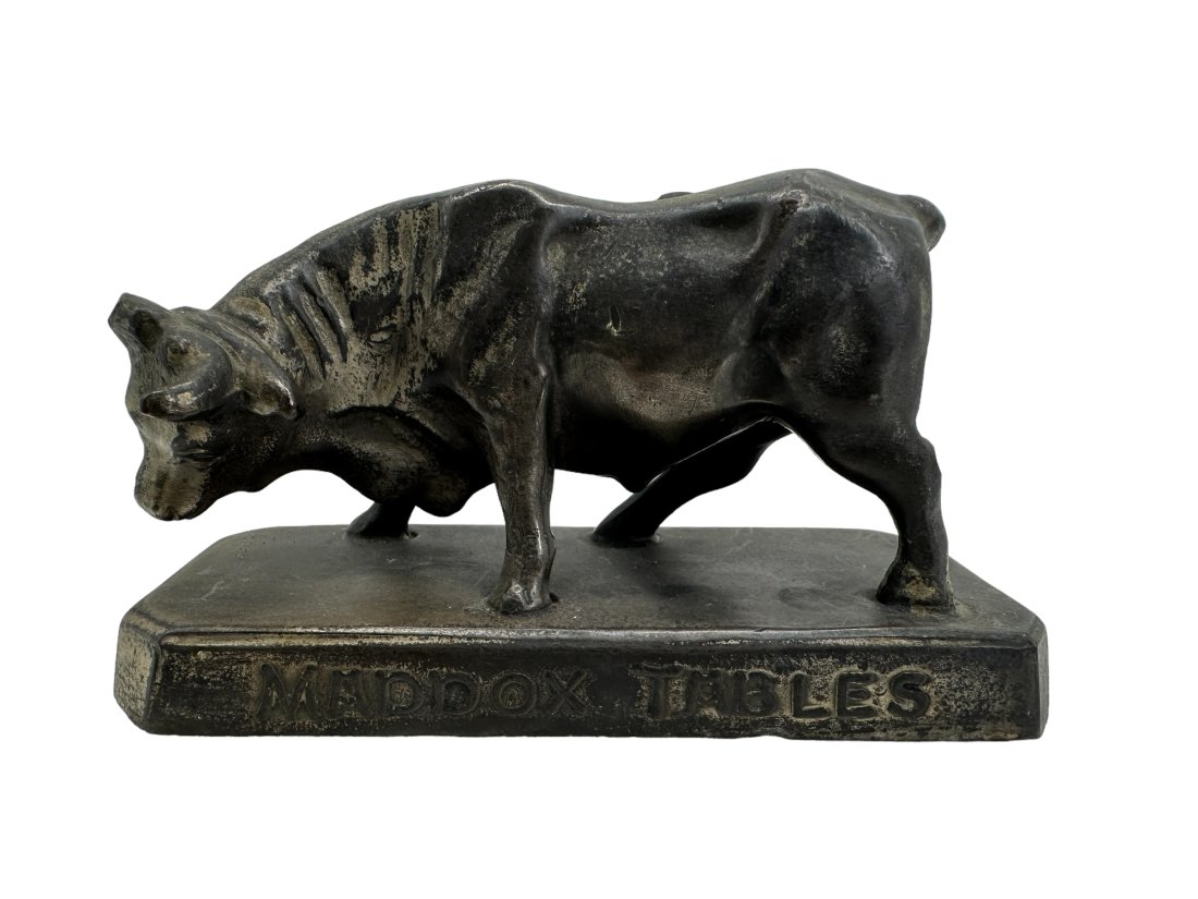 Maddox Tables Bull Die Cast Art Bronze Paperweight Auction