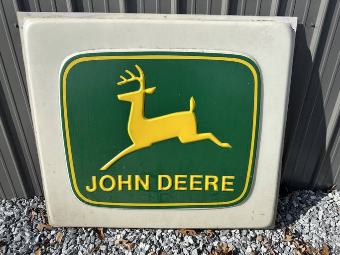 Large John Deere Lighted Dealership Leaping Deer Sign Insert