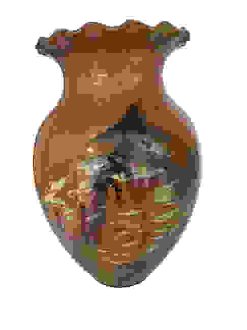 2012 Rare Roger Corn Fluted Fish Folk Pottery Vase / 1 Of 3 Made Auction