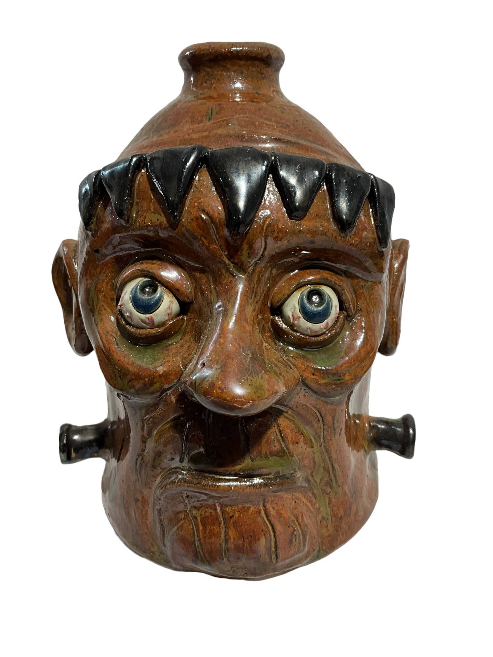 Lynn Albert Walton Frankenstein Pottery Face Jug Auction