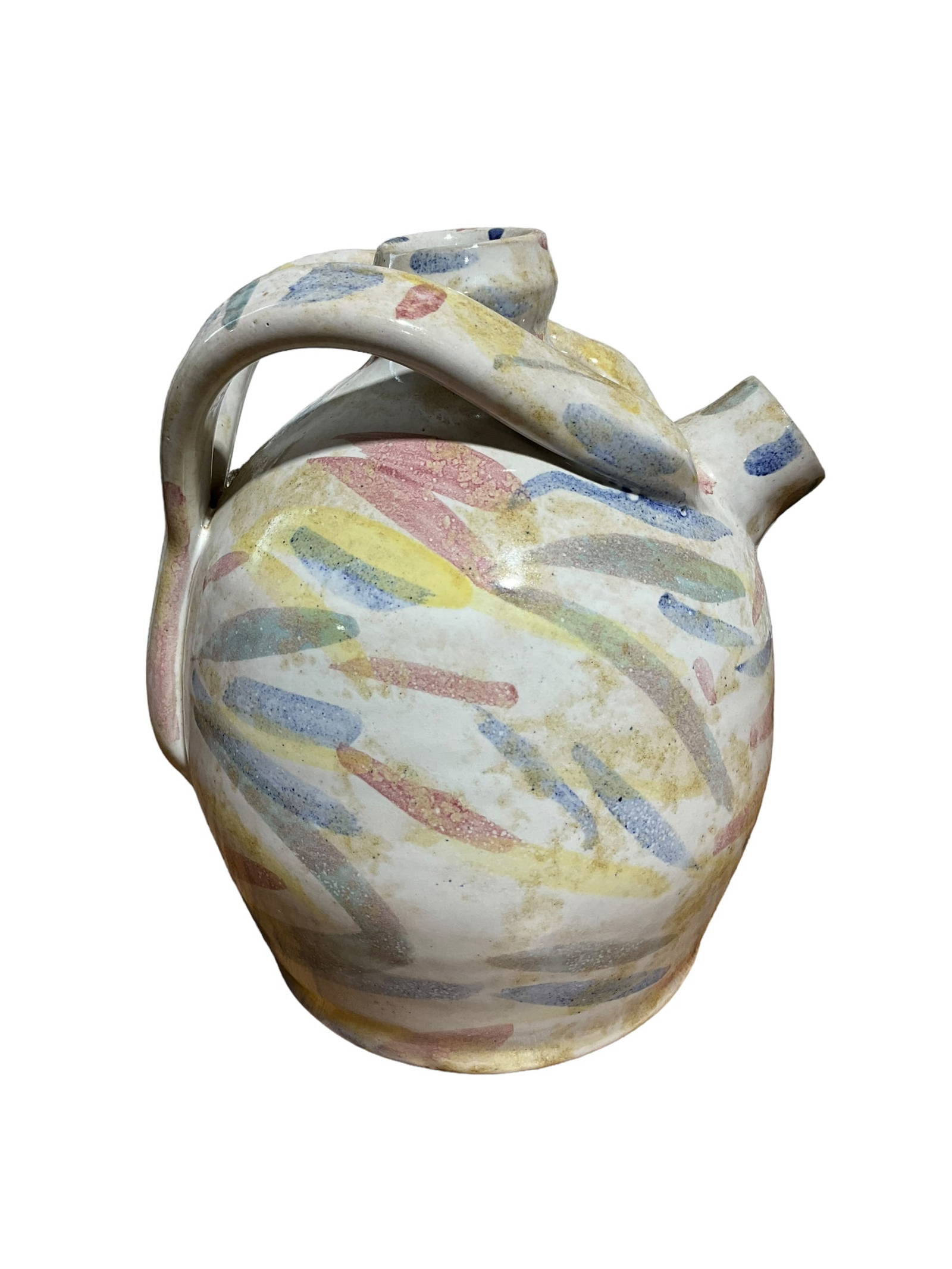 1995 King Road Funky Handle Pottery Pitcher Auction