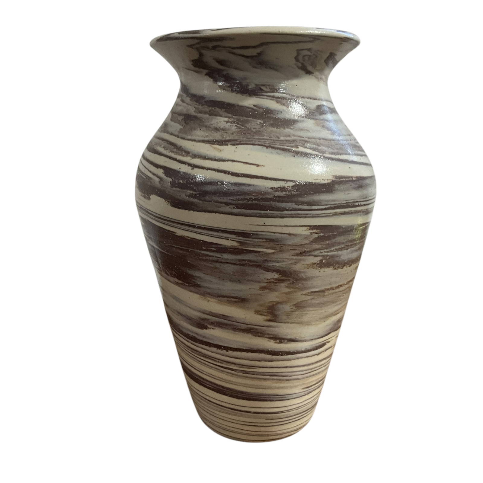Matt Luck Swirl Pottery Vase Auction