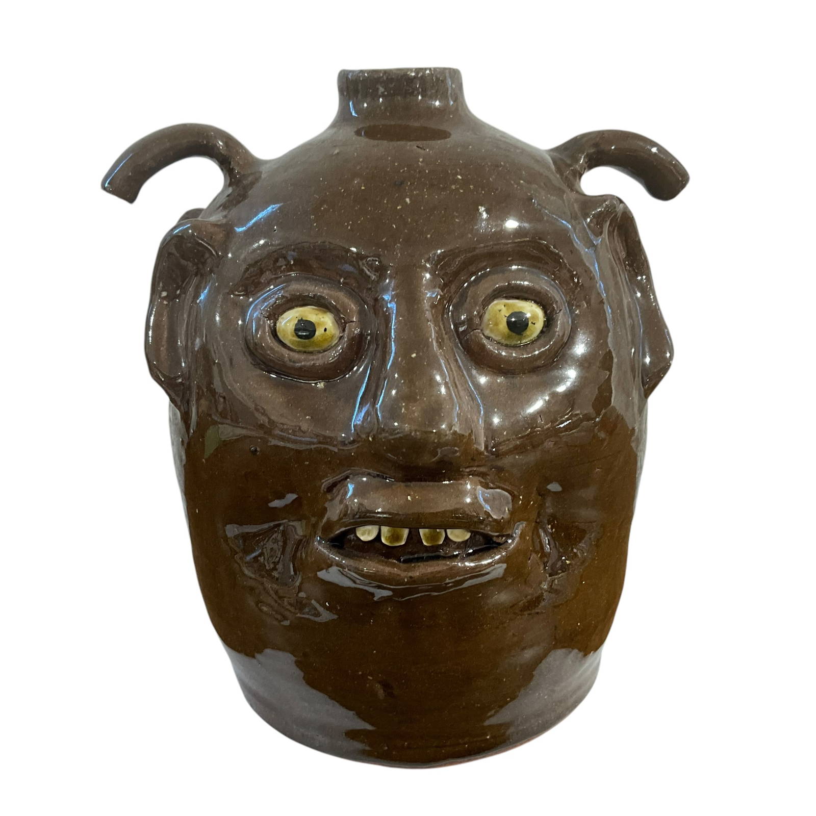 Reggie Meaders Double Sided Devil Face Jug Auction