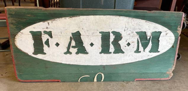 Vintage Badger Farm Sign