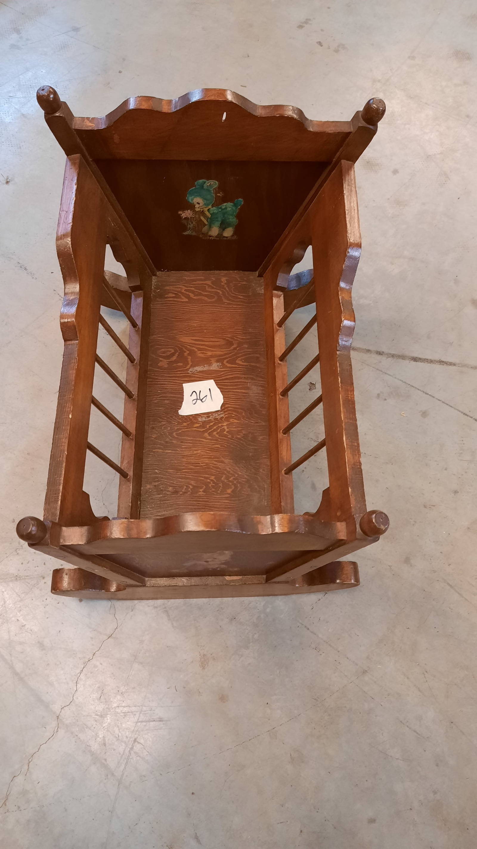 Mid Century Baby/doll Rocker Cradle Auction