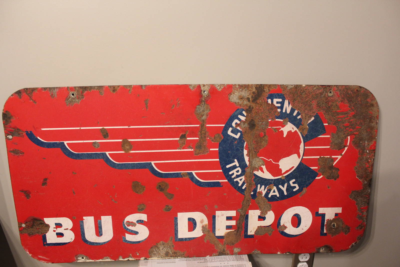 Continental Bus Depot Sign Auction