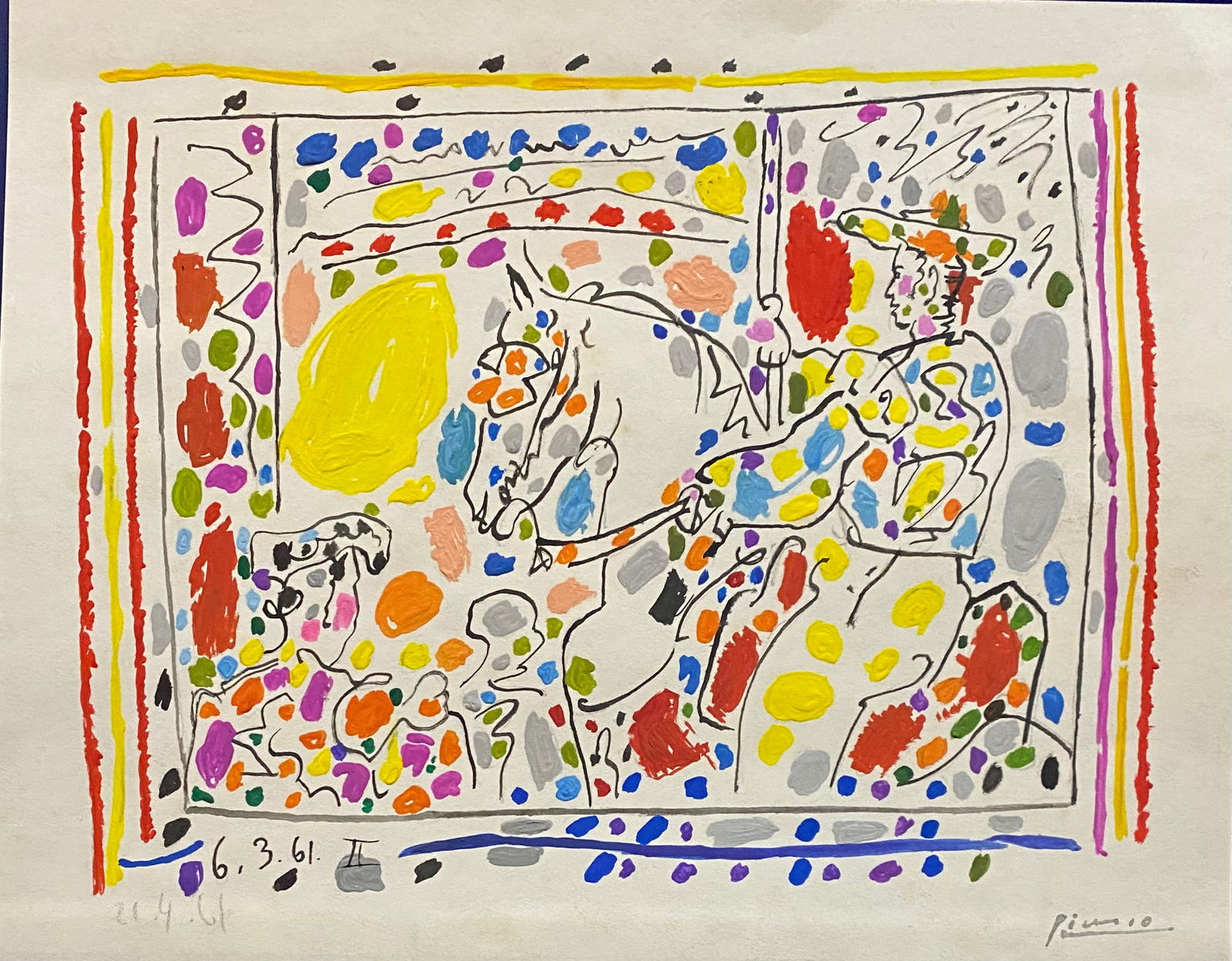 Pablo Picasso - Bullfighter On Horse (style Of) Auction