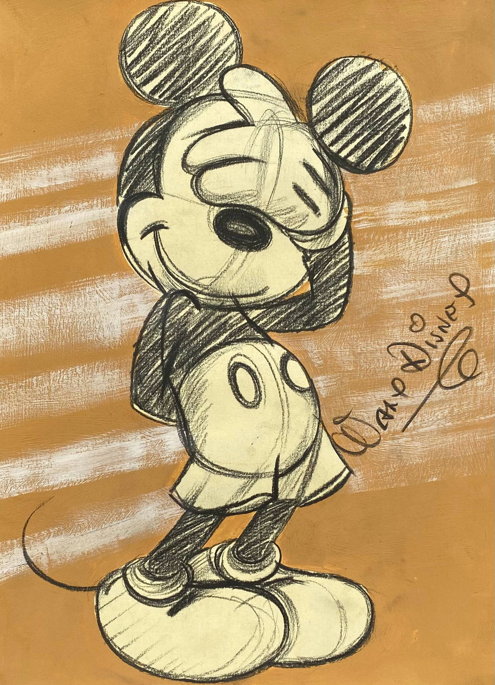 Walt Disney Hand Sketch Of Mickey Mouse (style Of) Auction
