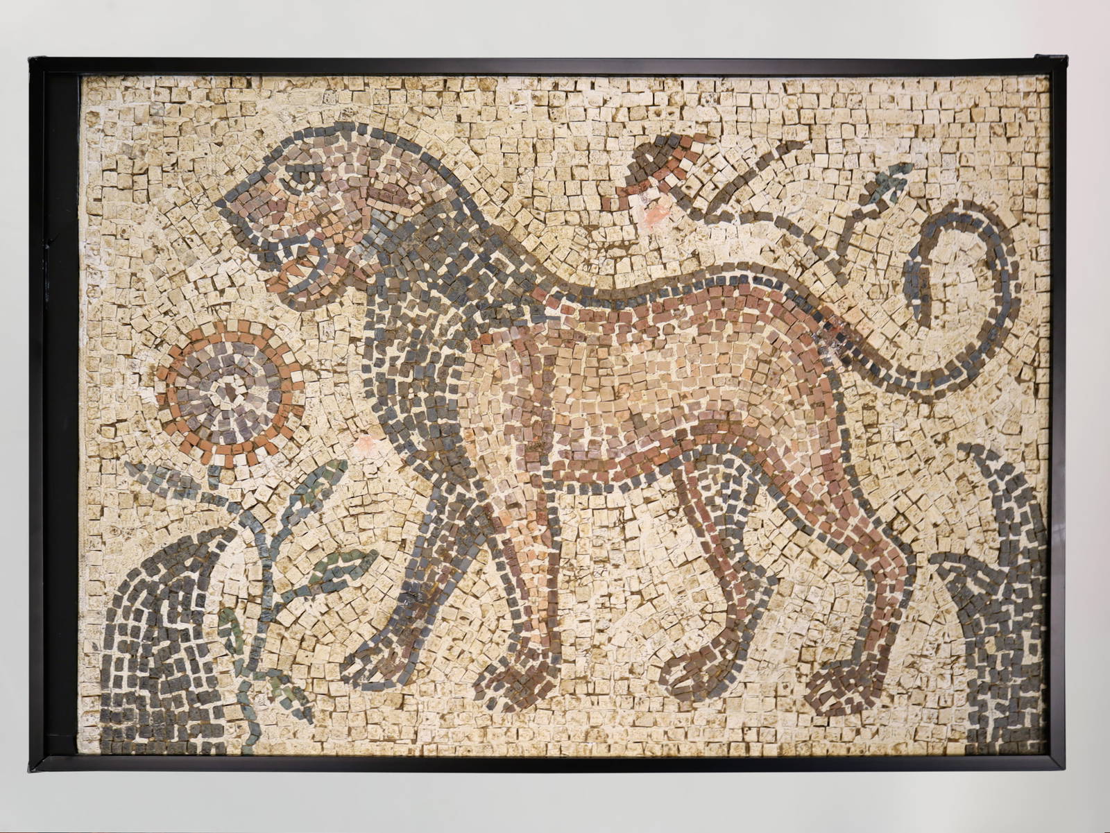 Ancient Rome Lion Mosaic, Tessera Dated Circa 3rd C Ad Auction