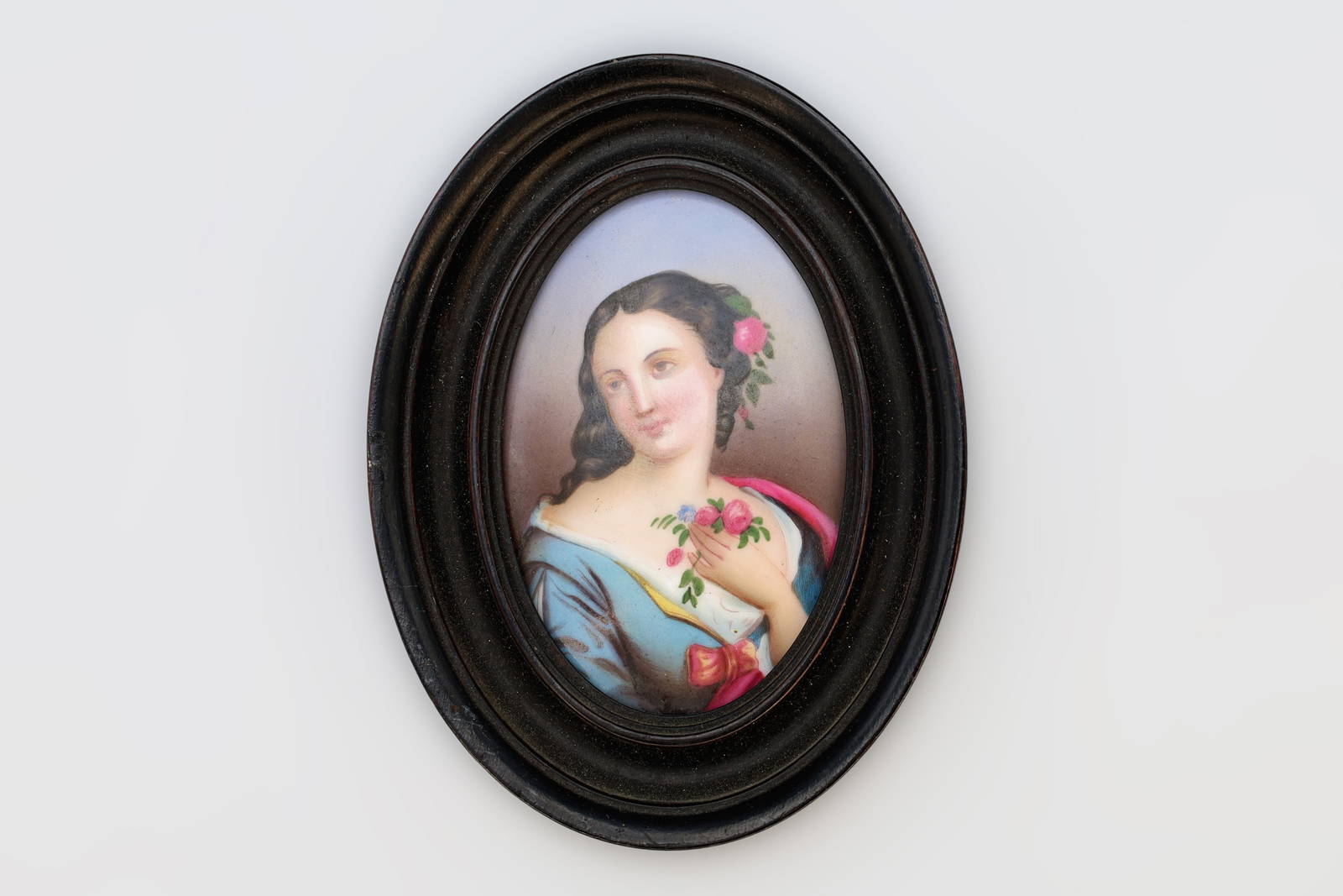 Female Portrait Miniature Painting, French Romanticism Style, Goddess ...