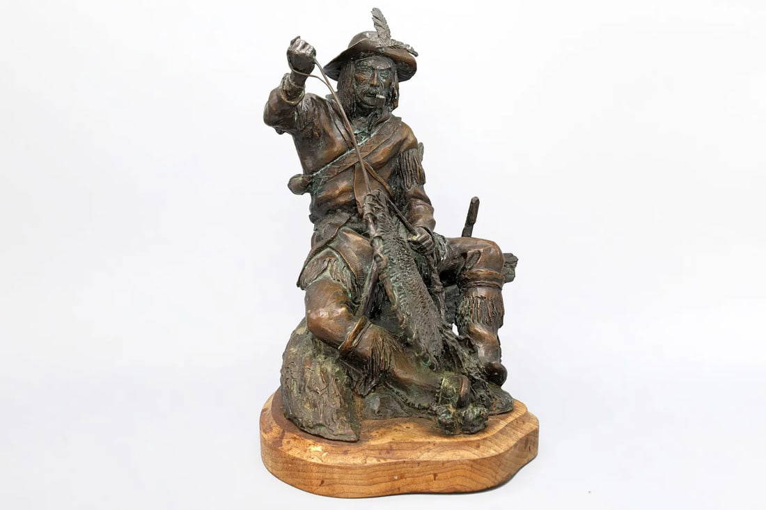 The Frontier Man, Bronze Sculpture By Rusty Phelps, Western Americana ...