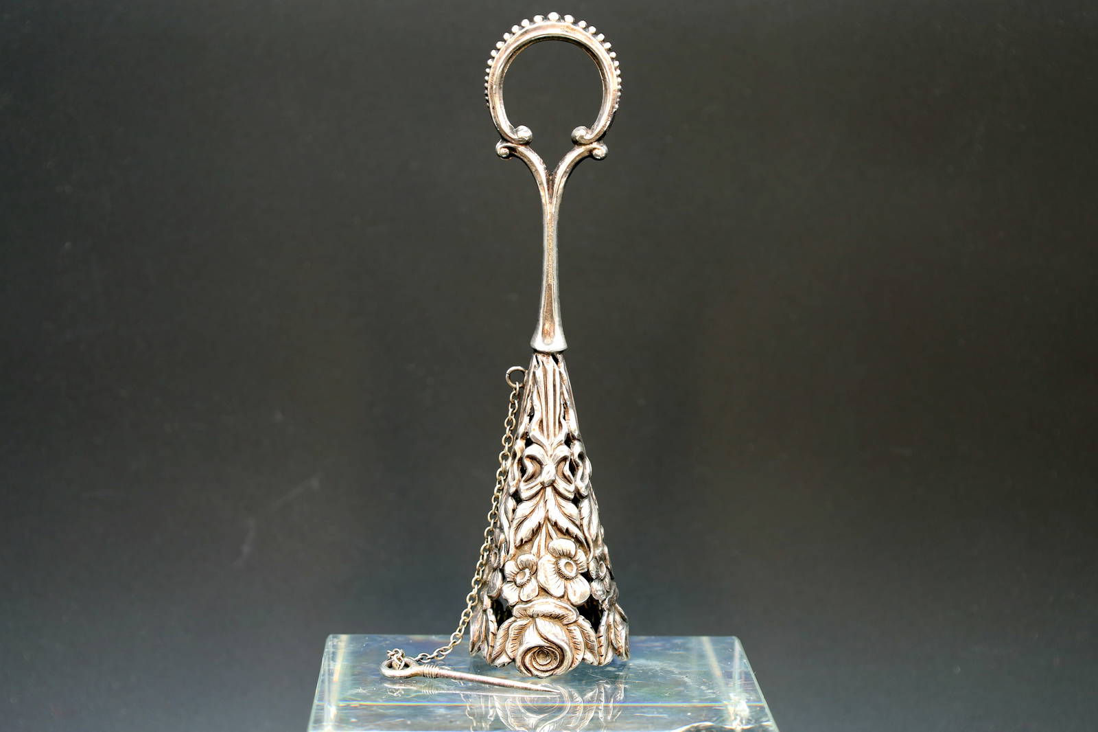 Antique 1900s Sterling Silver Tussie Mussie Posy Holder With Floral ...