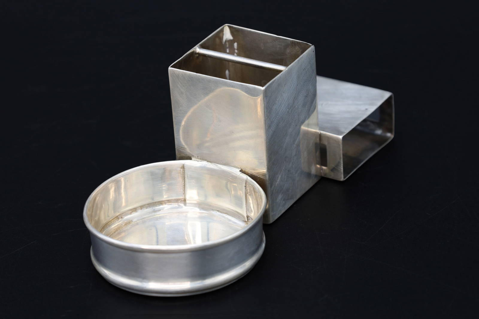 Buy Vintage American Silver 1940s Tobacciana Smoking Set, Ashtray ...