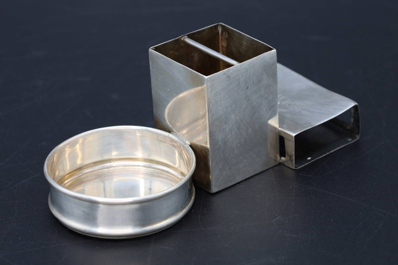 Buy Vintage American Silver 1940s Tobacciana Smoking Set, Ashtray ...