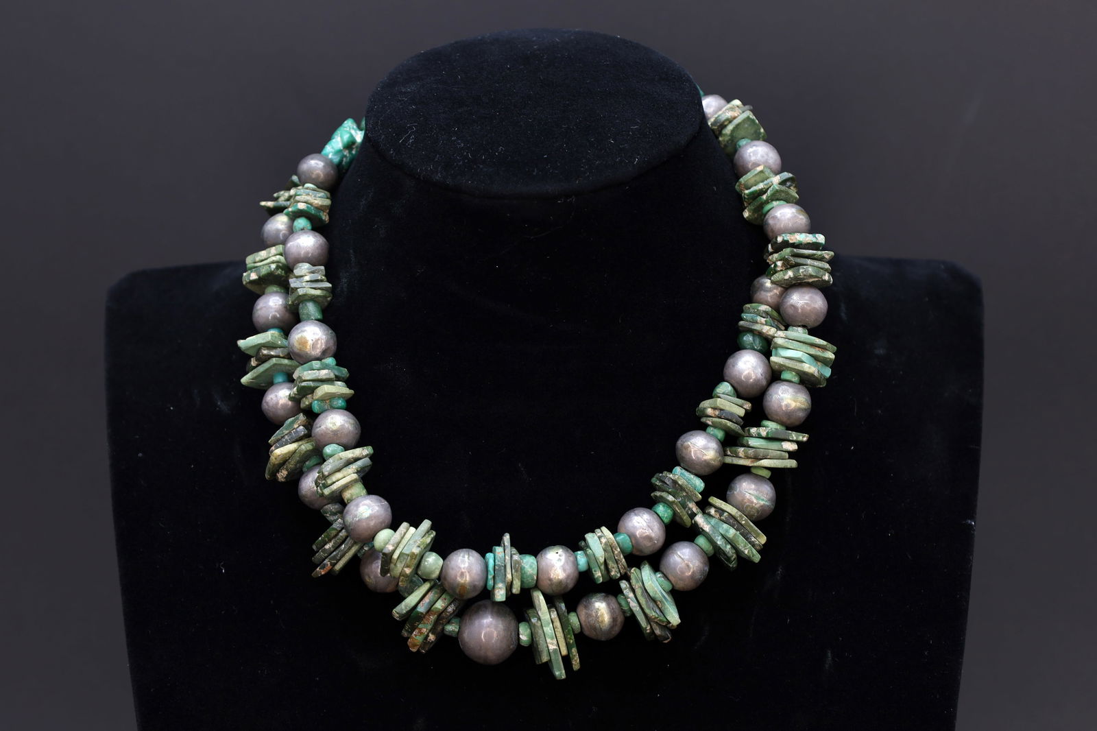 Rare, Ancient Precolumbian Inca Aymara Gemstone Flat Beads Necklace ...