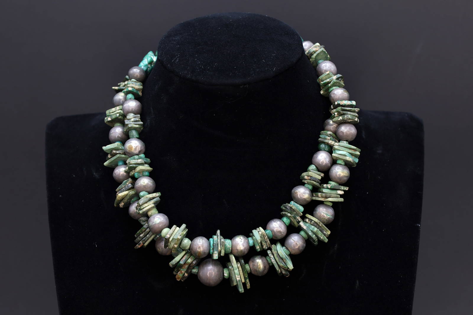 Rare, Ancient Precolumbian Inca Aymara Gemstone Flat Beads Necklace ...