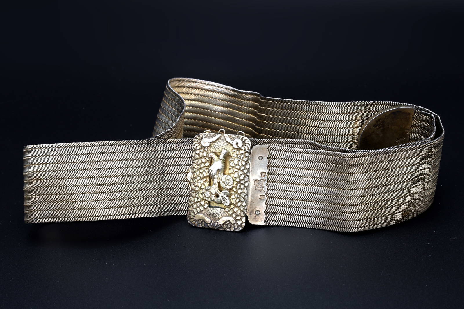 Antique Ottoman Turkish Sterling Silver Belt With Tughra Hallmarks ...