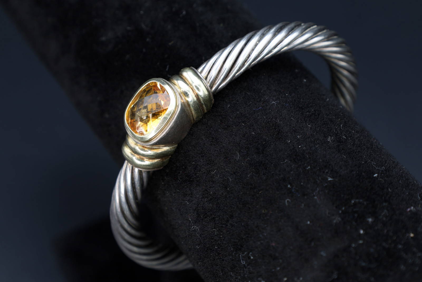 David Yurman, Dy Cable Cuff Bangle, 925 Sterling Silver, 14 Karats ...