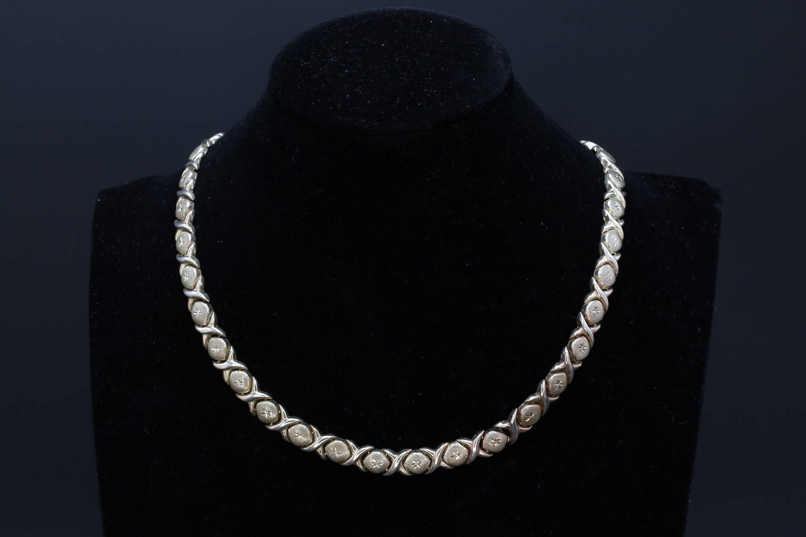 Buy Panel Chain Necklace With Xoxo Links In Very Pale Gold Wash Finish ...