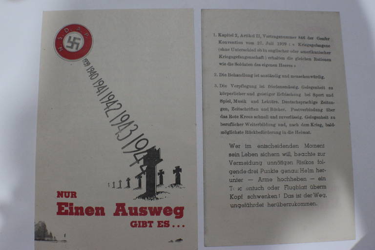German Propaganda Work And Bread Or Death