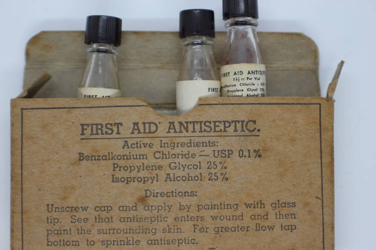 Original First Aid Antiseptic Box With Vials