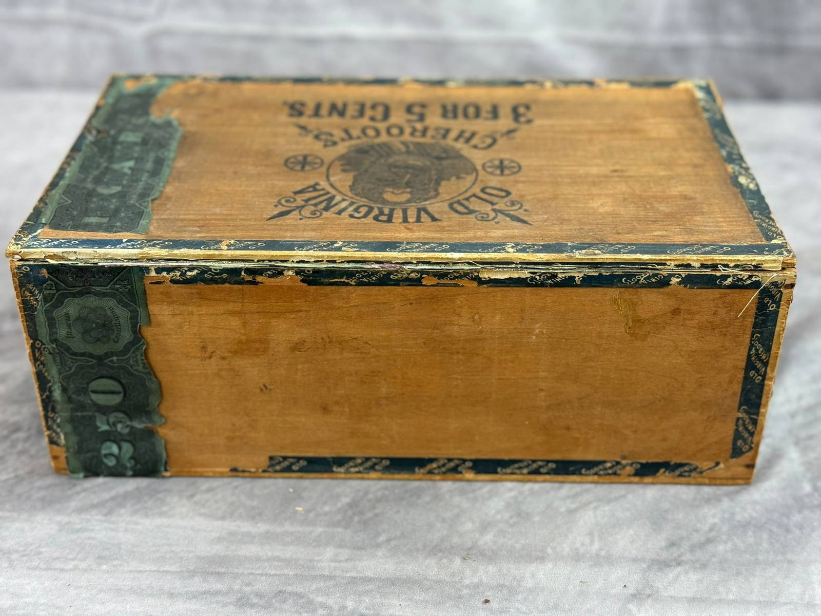 "old Virginia" Cheroots Cigar Box Auction
