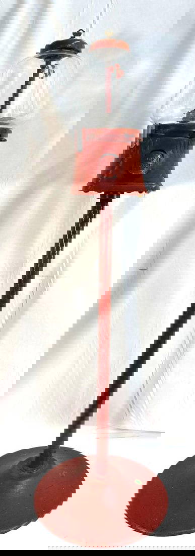 Vintage Penny Gumball Machine On - Functional Auction