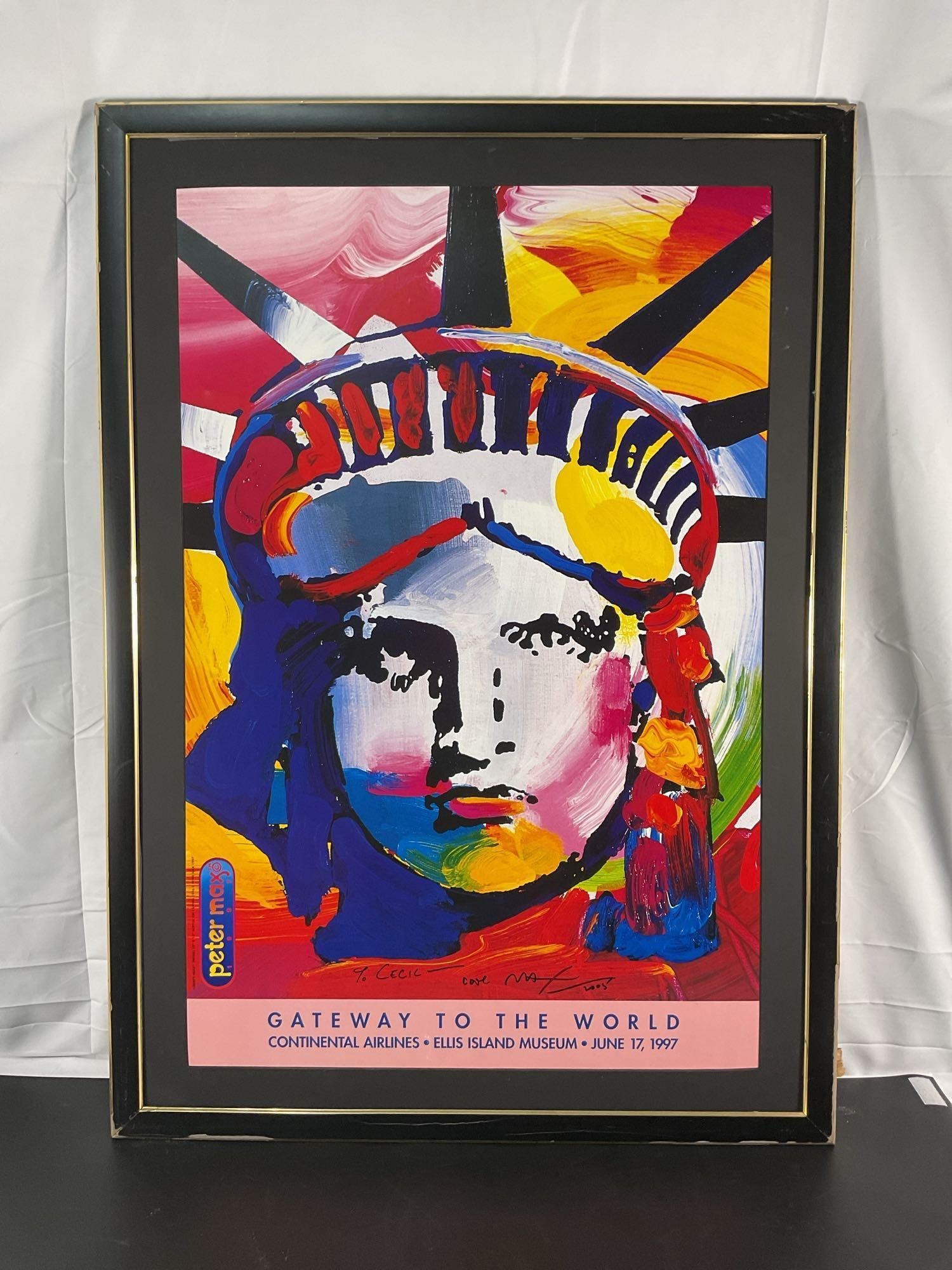 Gateway To The World By Peter Max Â€“ Signed 1997 Ellis Island Museum ...
