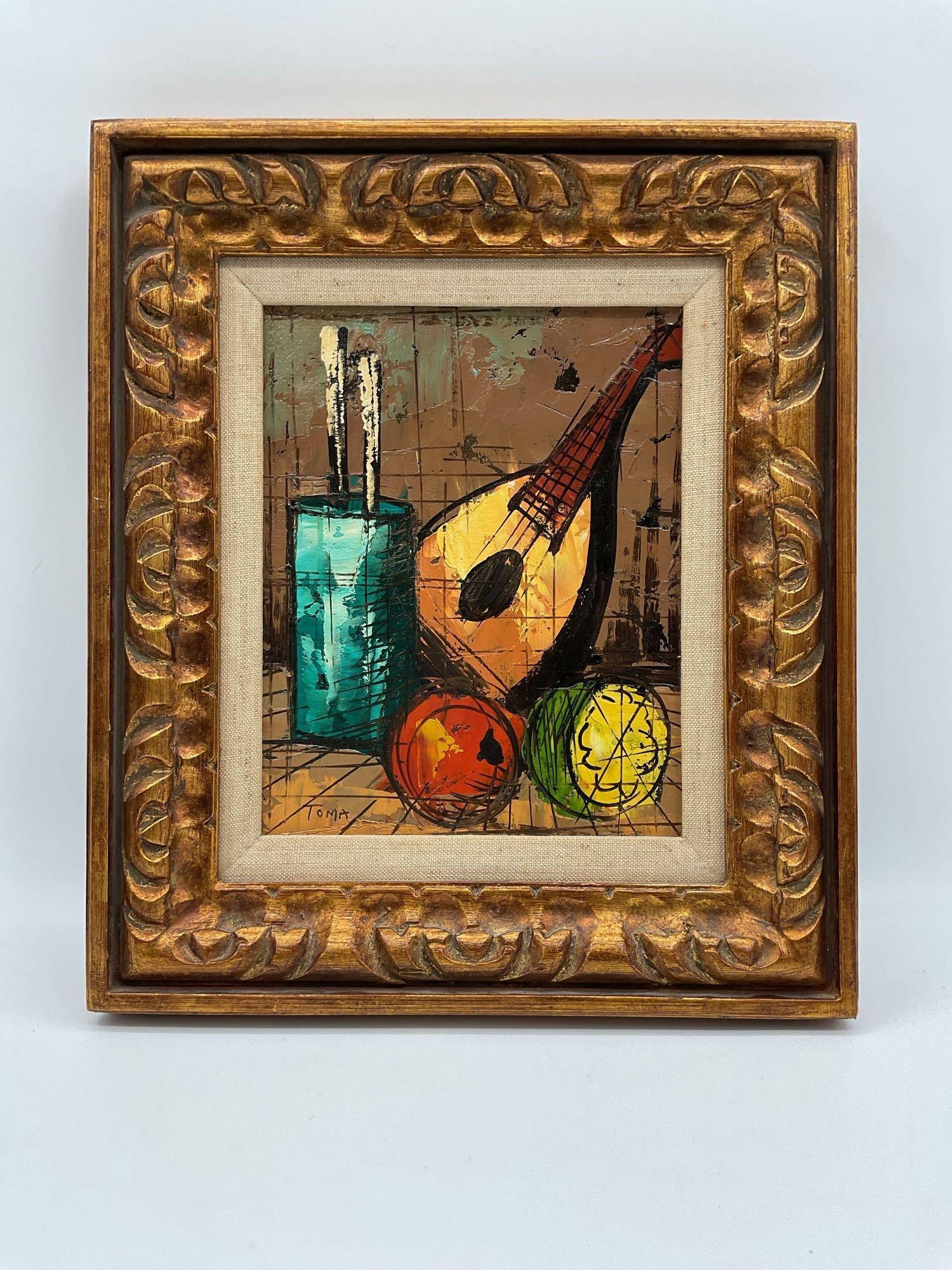 Still Life With Mandolin And Fruit By Toma Auction
