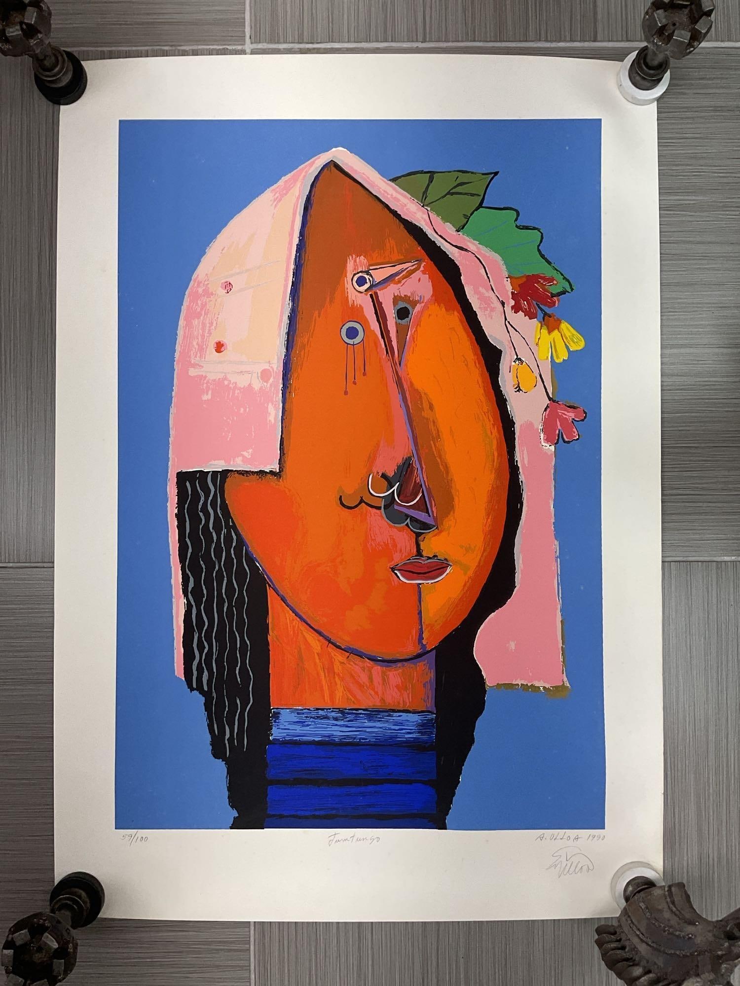 Abstract Portrait By Alberto Ulloa (dominican Republic, 1950-2011 ...