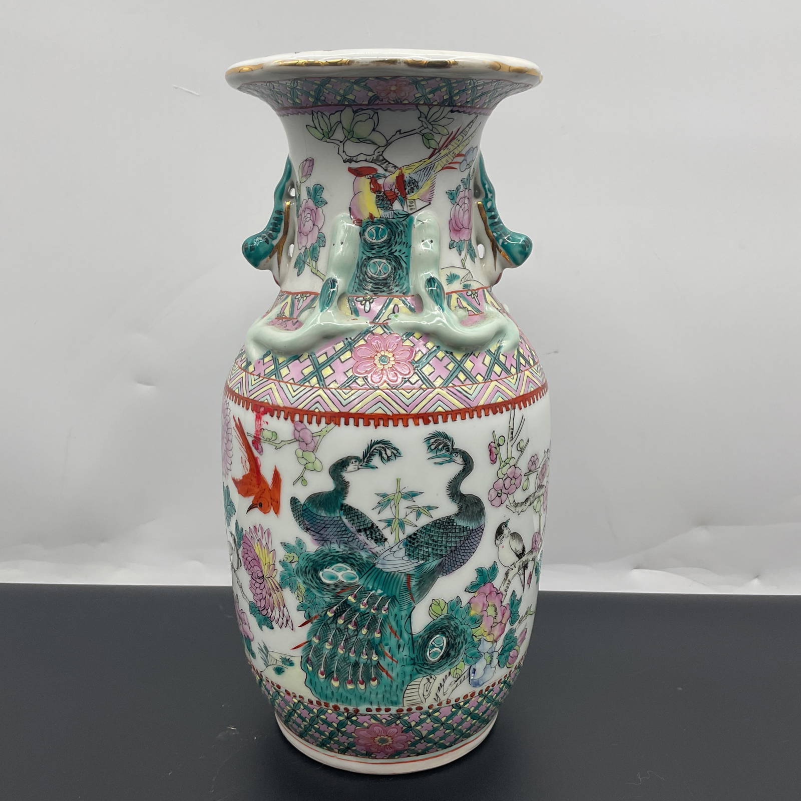 Buy Chinese Porcelain Vase With Dragon Handles, 12" H | Williamson ...